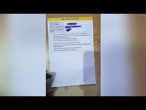 JEE Advanced 2021 Notepad | How many Rough sheets do you get in JEE ...