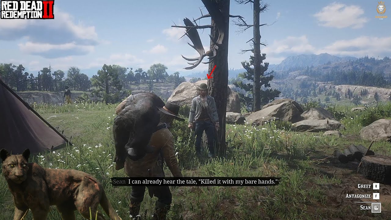 RDR2 - Gang's Reaction If Arthur Brings A Legendary Animal in the Camp ...