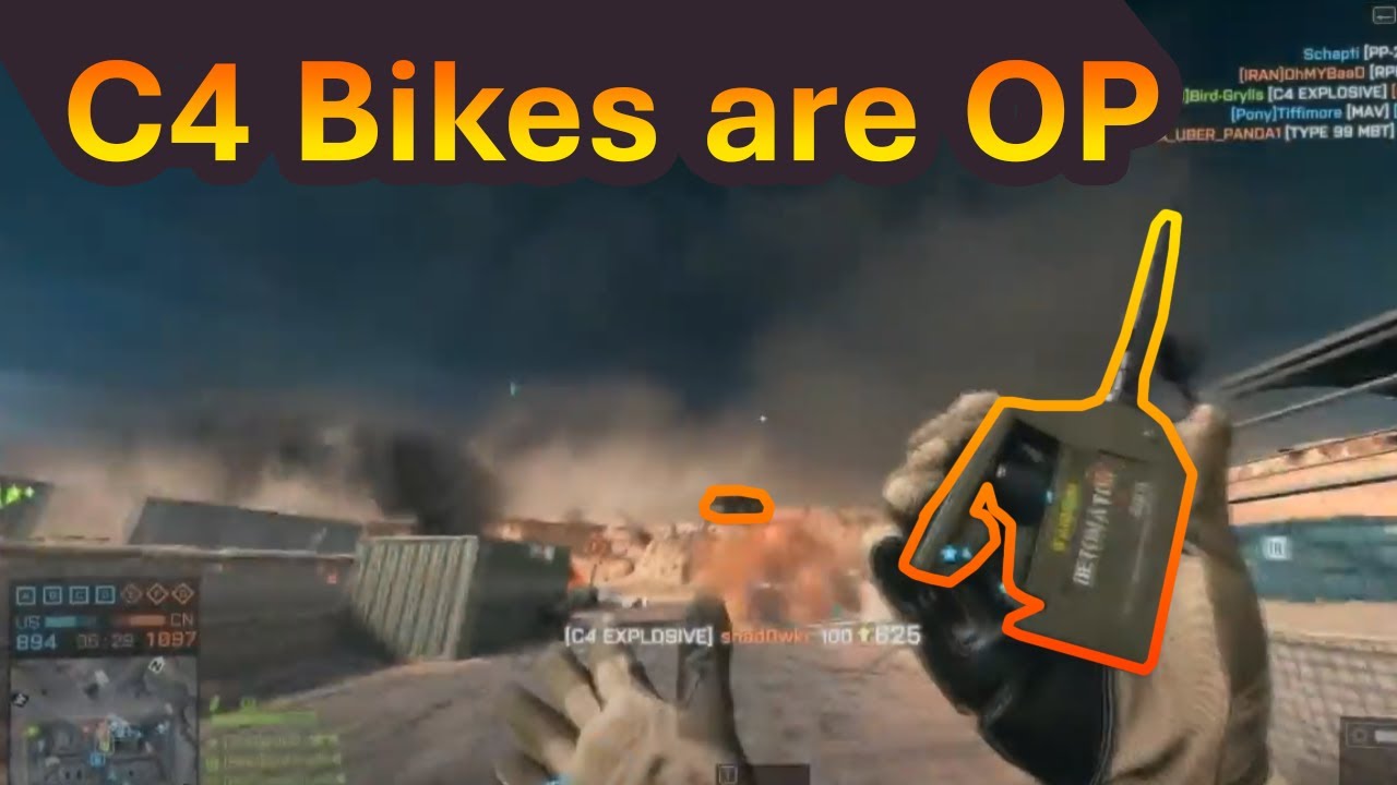 Battlefield 4 - C4 + Bike = Win - YouTube
