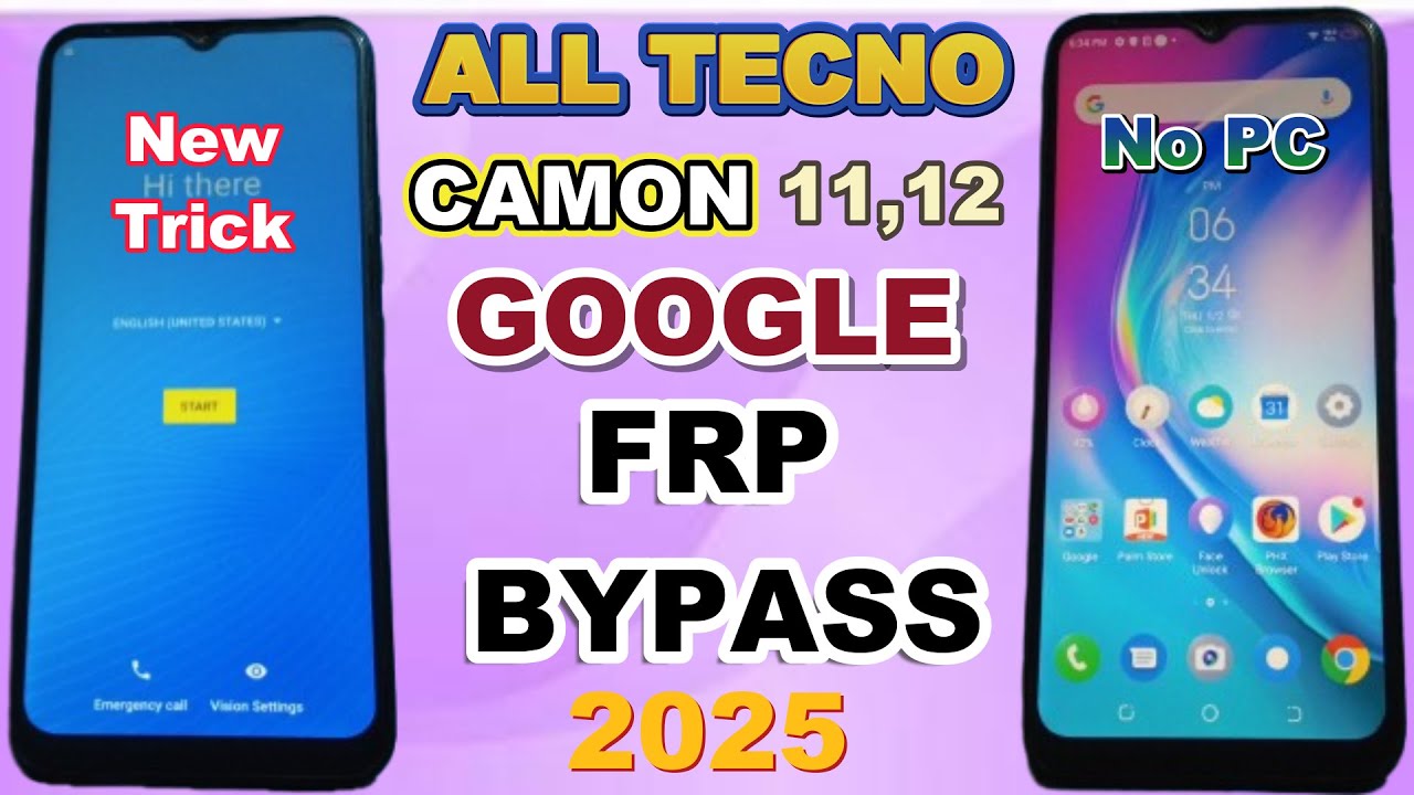 How to Tecno Camon 11, 12 FRP Bypass, All Tecno Camon (CF7, CF7k ...