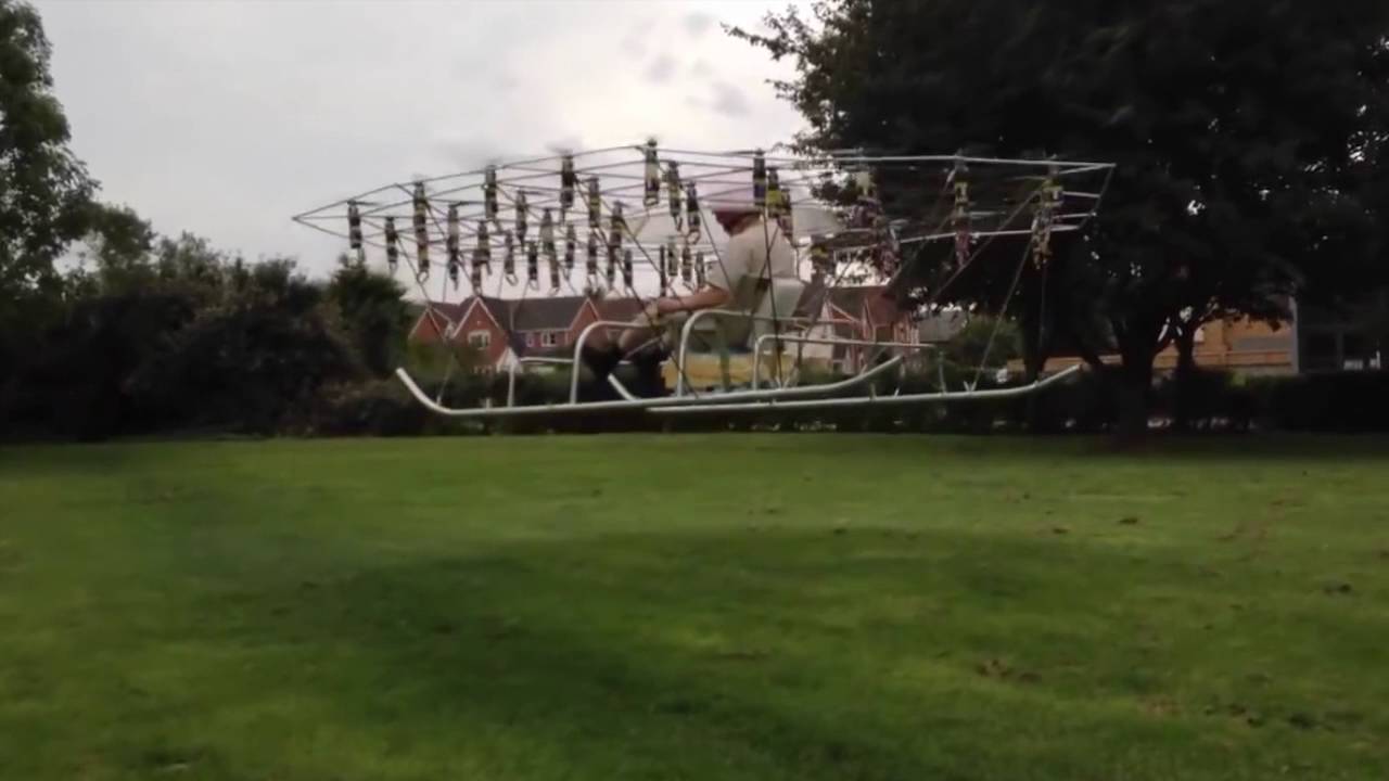 Man Flies Homemade Passenger Drone (CRAZY!) - YouTube