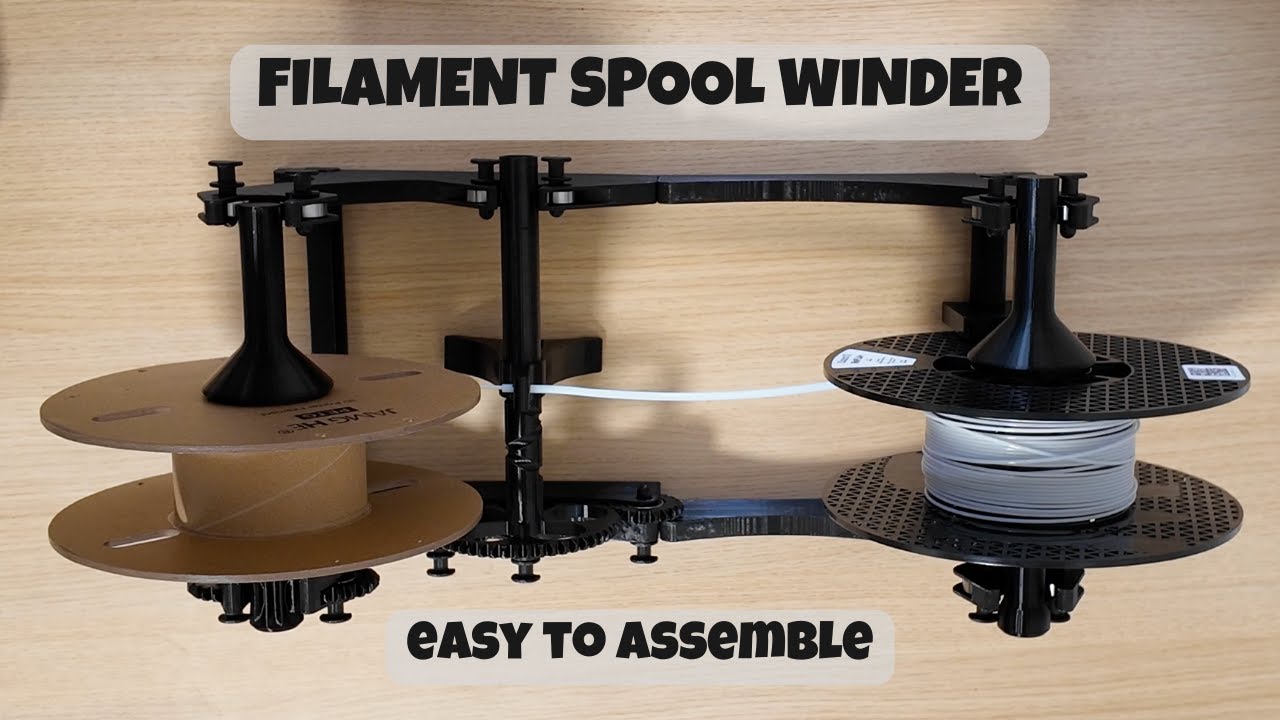 Easy filament spool winder | Pastamatic winder - YouTube