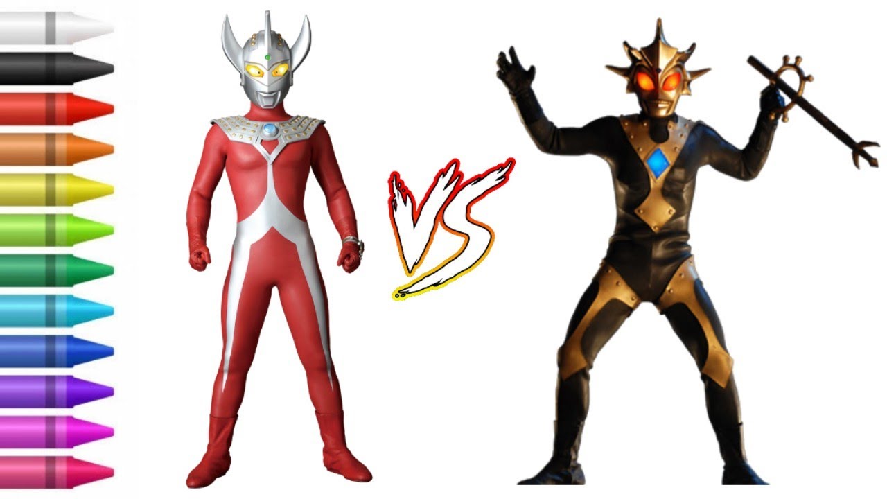 MEWARNAI ULTRAMAN TARO VS ALIEN VALKY - YouTube
