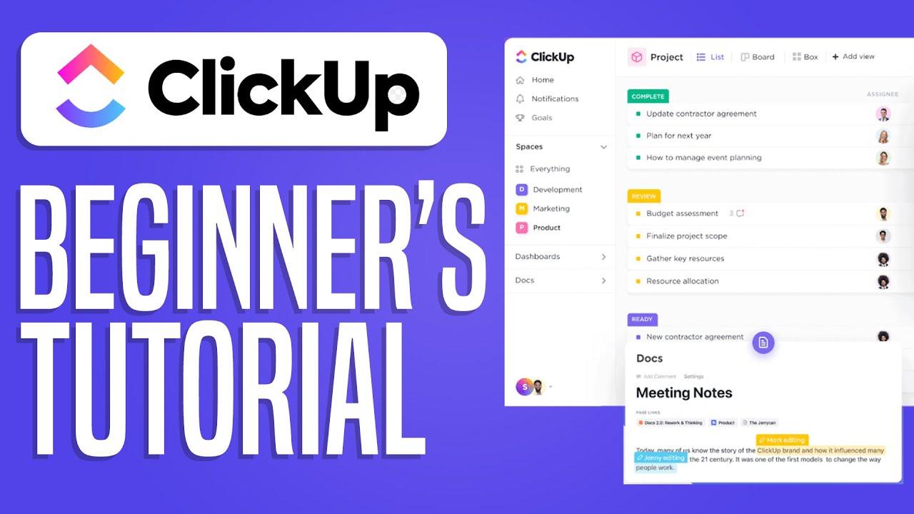 Clickup Tutorial How To Use Clickup Project Management For Beginners 2449