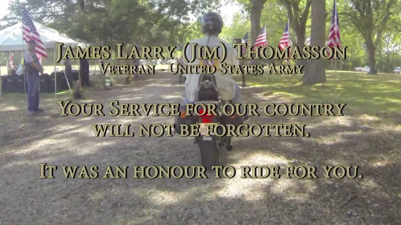 Patriot Guard mission for James Larry (Jim) Thomasson. 8-31-2013 - YouTube