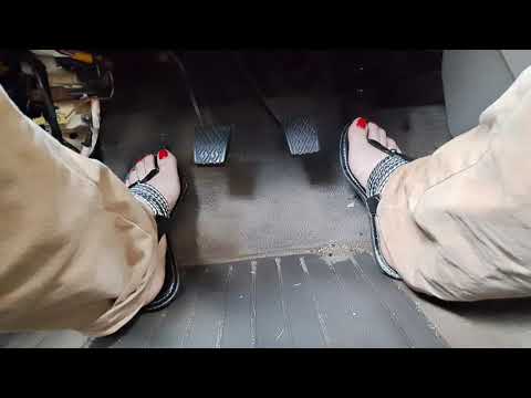 driving in black sandals - YouTube