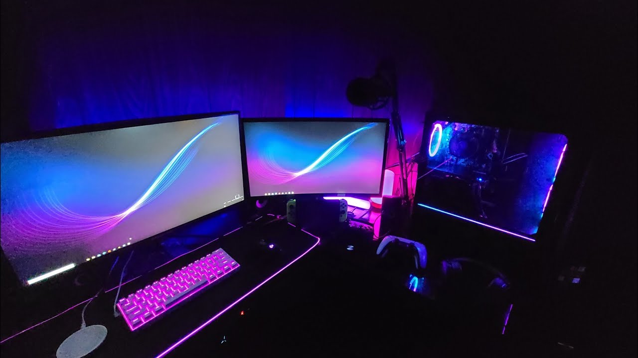 my gaming setup(sucks)(prebuilt pc = garbage) - YouTube