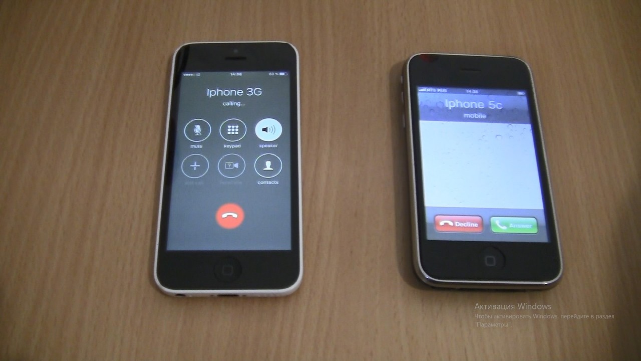 Incoming call&Outgoing call at the Same Time Iphone 3G+Iphone 5c White ...