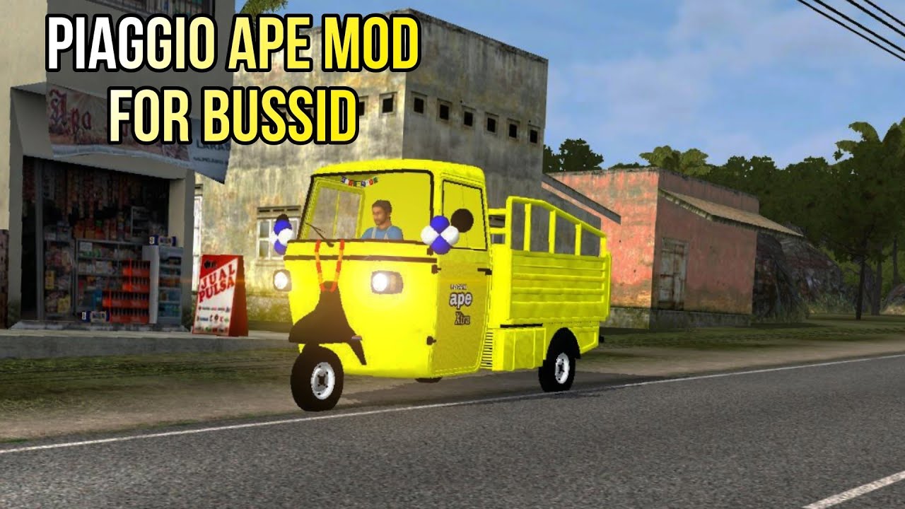 Piaggio Ape Pickup Mod In Bus Simulator Indonesia - Auto-Rickshaw Mod ...