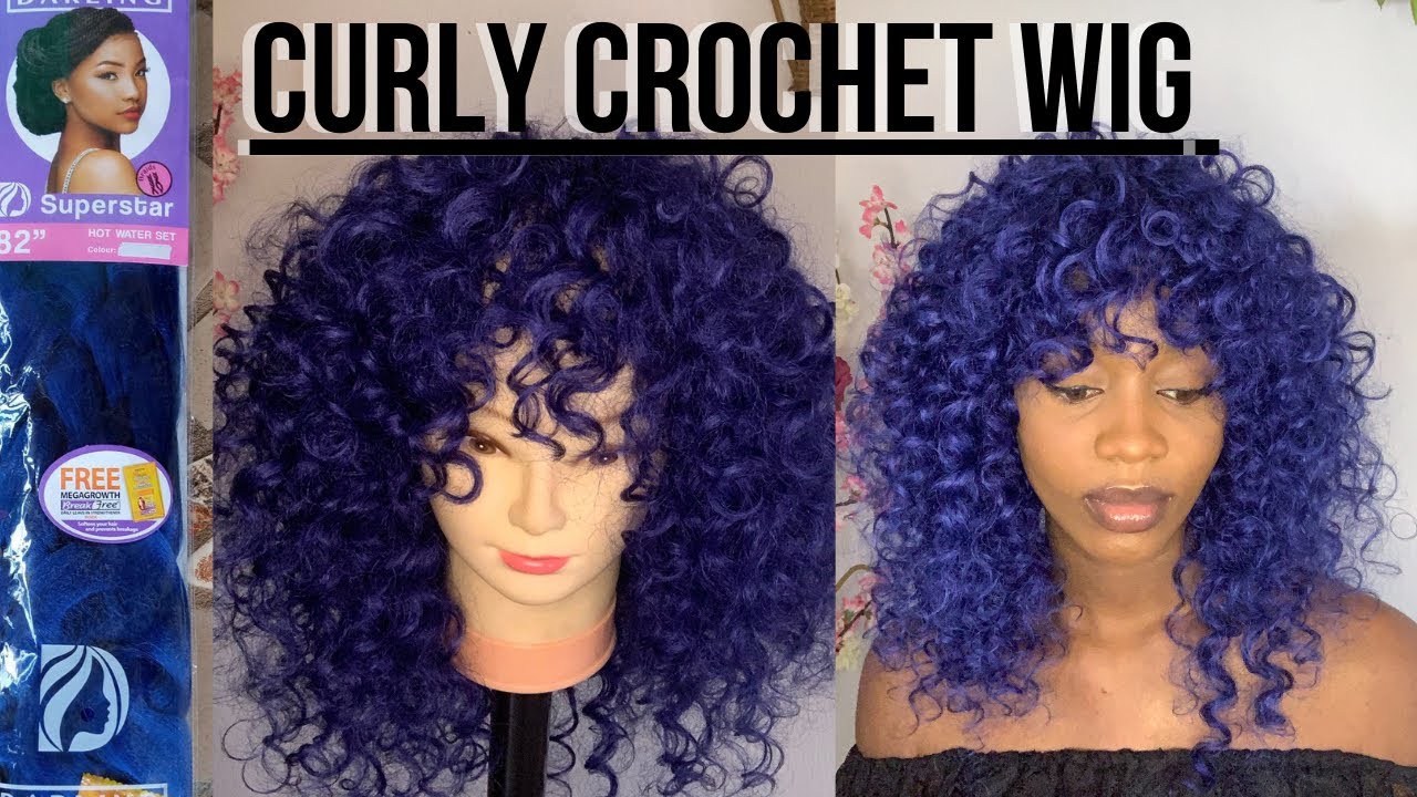 CURLY CROCHET WIG USING EXPRESSION BRAID HAIR #crochetwig - YouTube