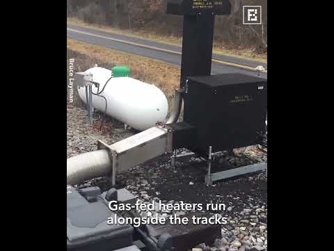 Burning Train Tracks To Prevent Derailment - YouTube