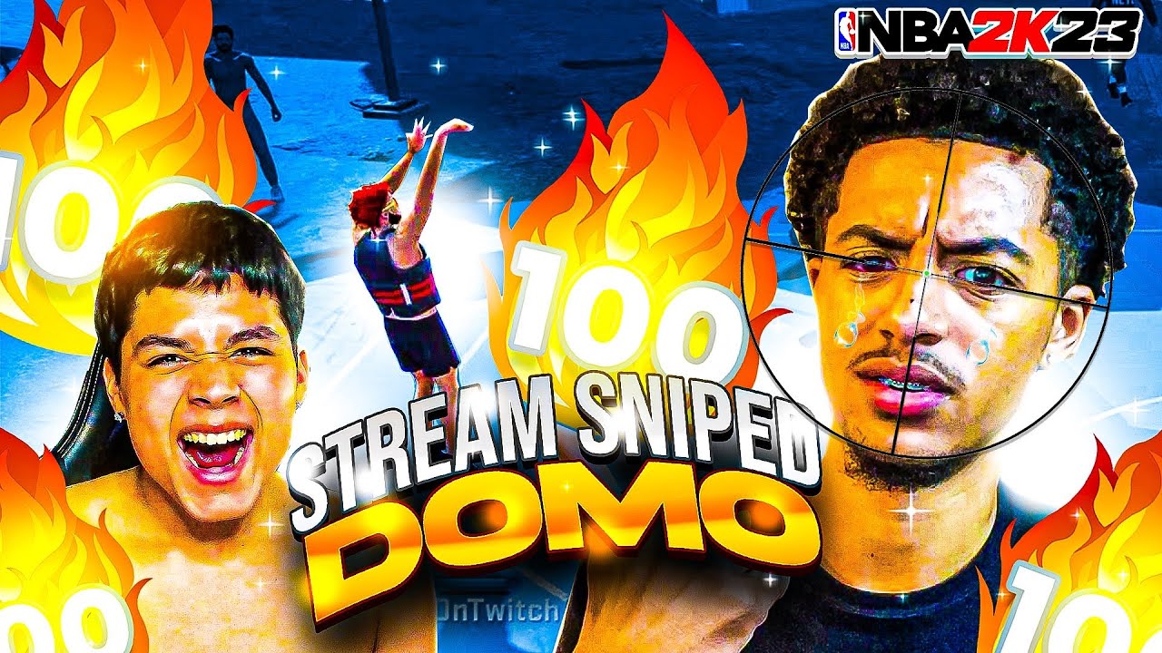 I STREAM SNIPED DOMO WITH THE BEST BUILD on NBA 2K23 & Made Him Rage ...