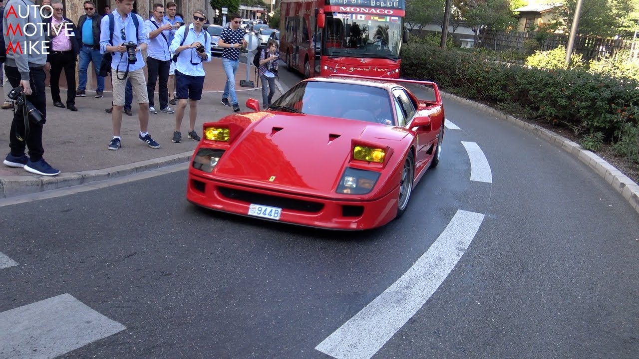 Ferrari F40 cruising through Monaco - YouTube