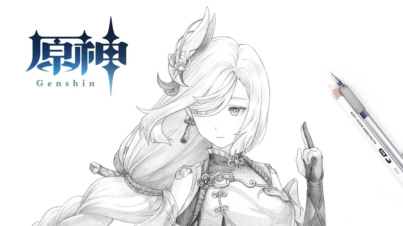 如何畫申鶴 | 原神 | 申鶴 | How to draw Shenhe | Genshin Impact | drawing ...