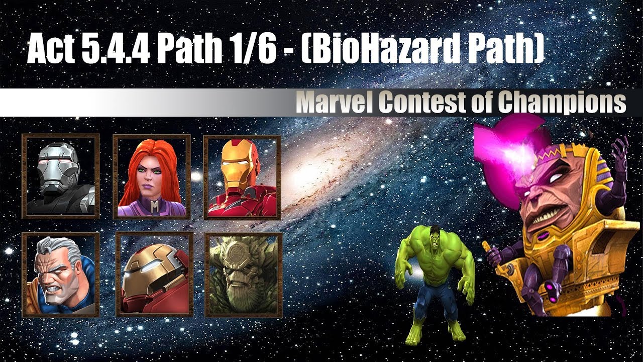 Act 5.4.4 Path 1/6 (BioHazard) - Marvel Contest of Champions - YouTube