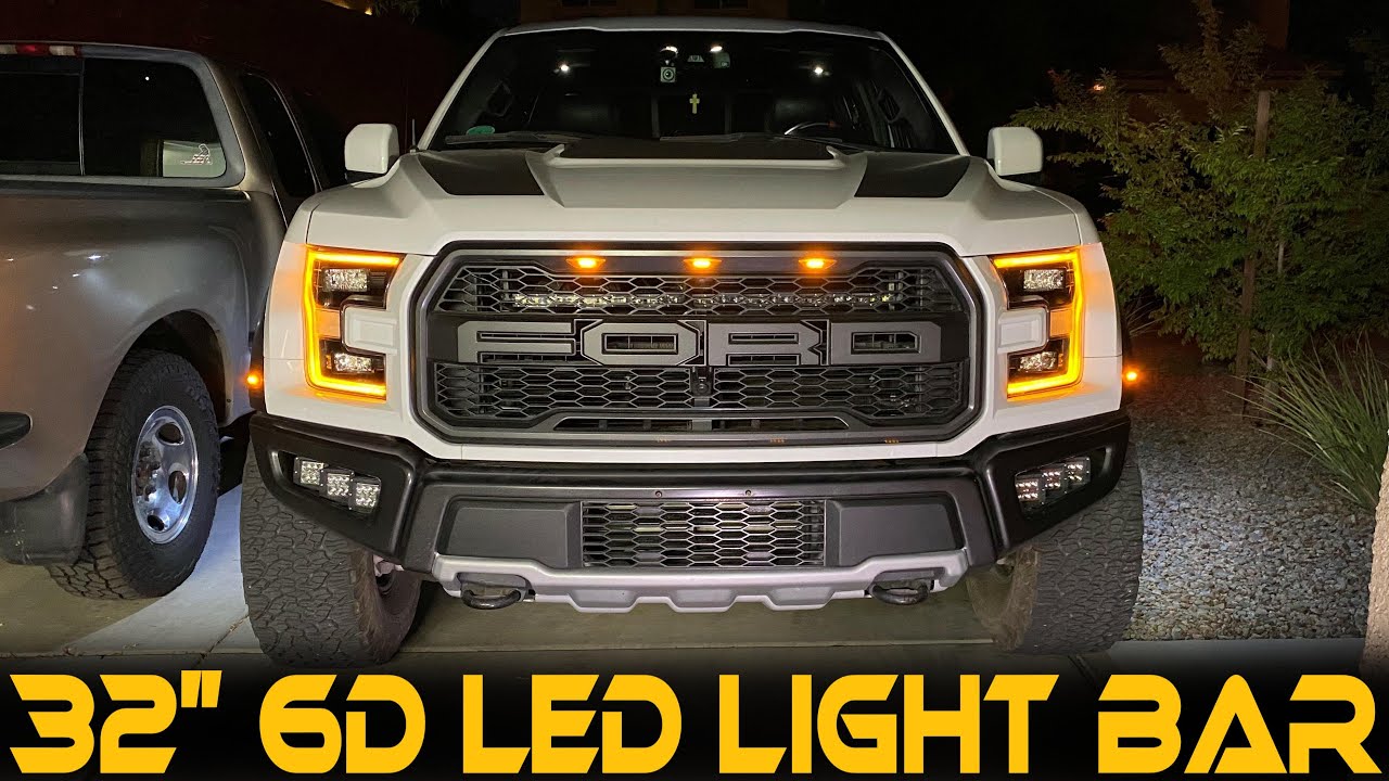 Installing an eBay 32" 6D slim led light bar on a 2017-2020 Ford F150 ...