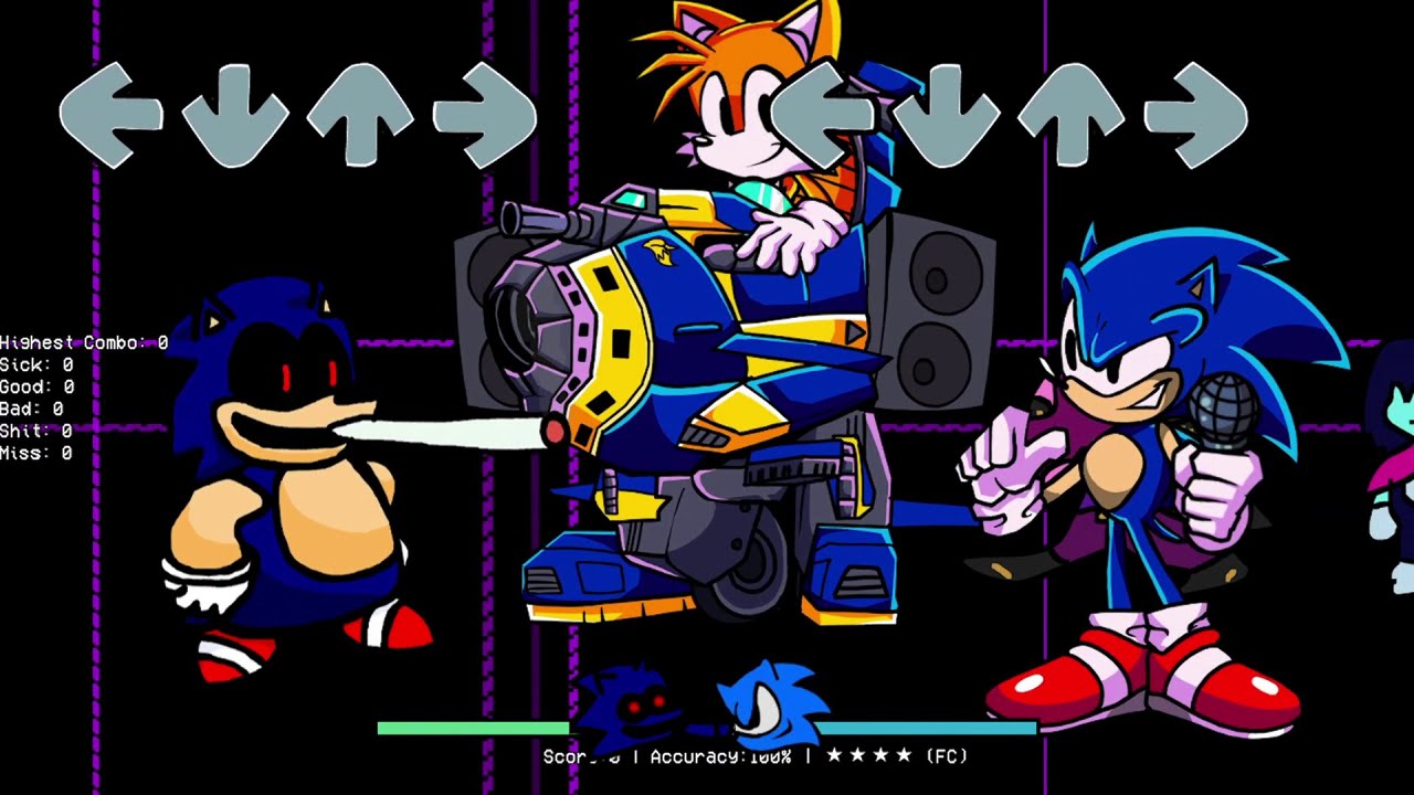 Friday Night Funkin: Sonic VS Sonic.EXE.....smoking a fat blunt? - YouTube