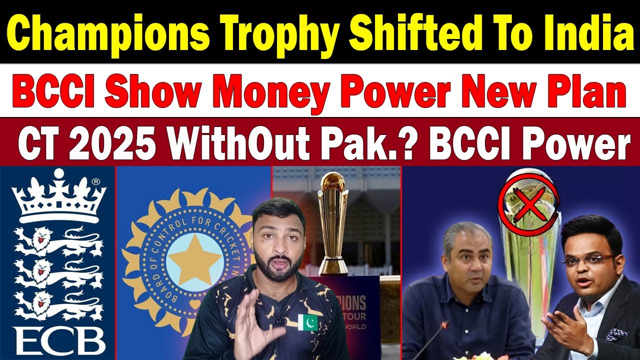 Champions Trophy Shifted To India? | CT 2025 Without Pak | BCCI | PCB ...