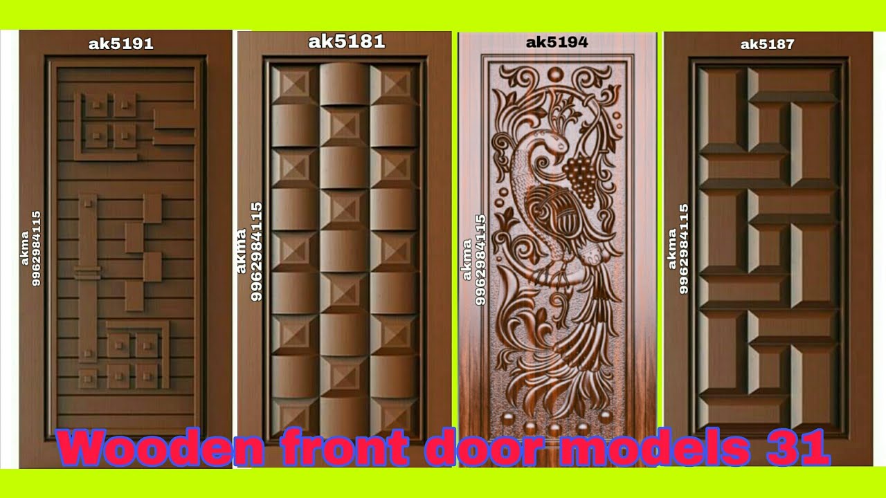 Wooden main door carving models part 31 | Modern front entrance door ...