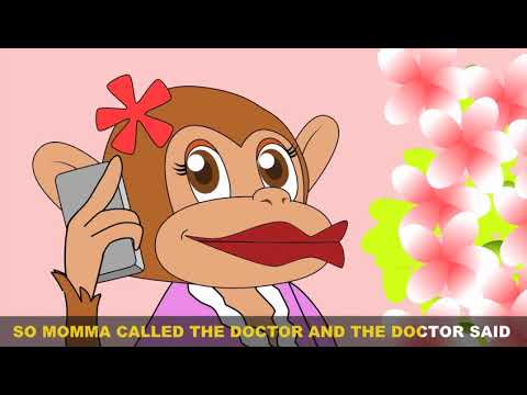 Five Little Monkeys Jumping On The Bed with Lyrics Kids Songs Nursery ...