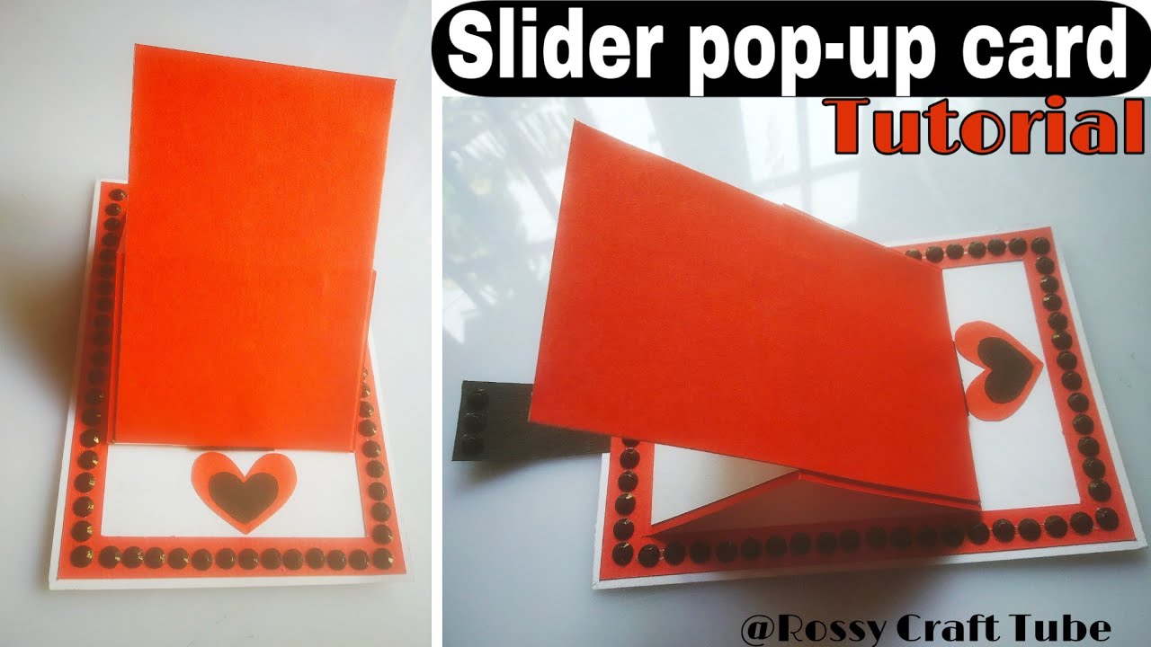 Slider Pop up card tutorial | scrapbook card ideas | how to make - YouTube
