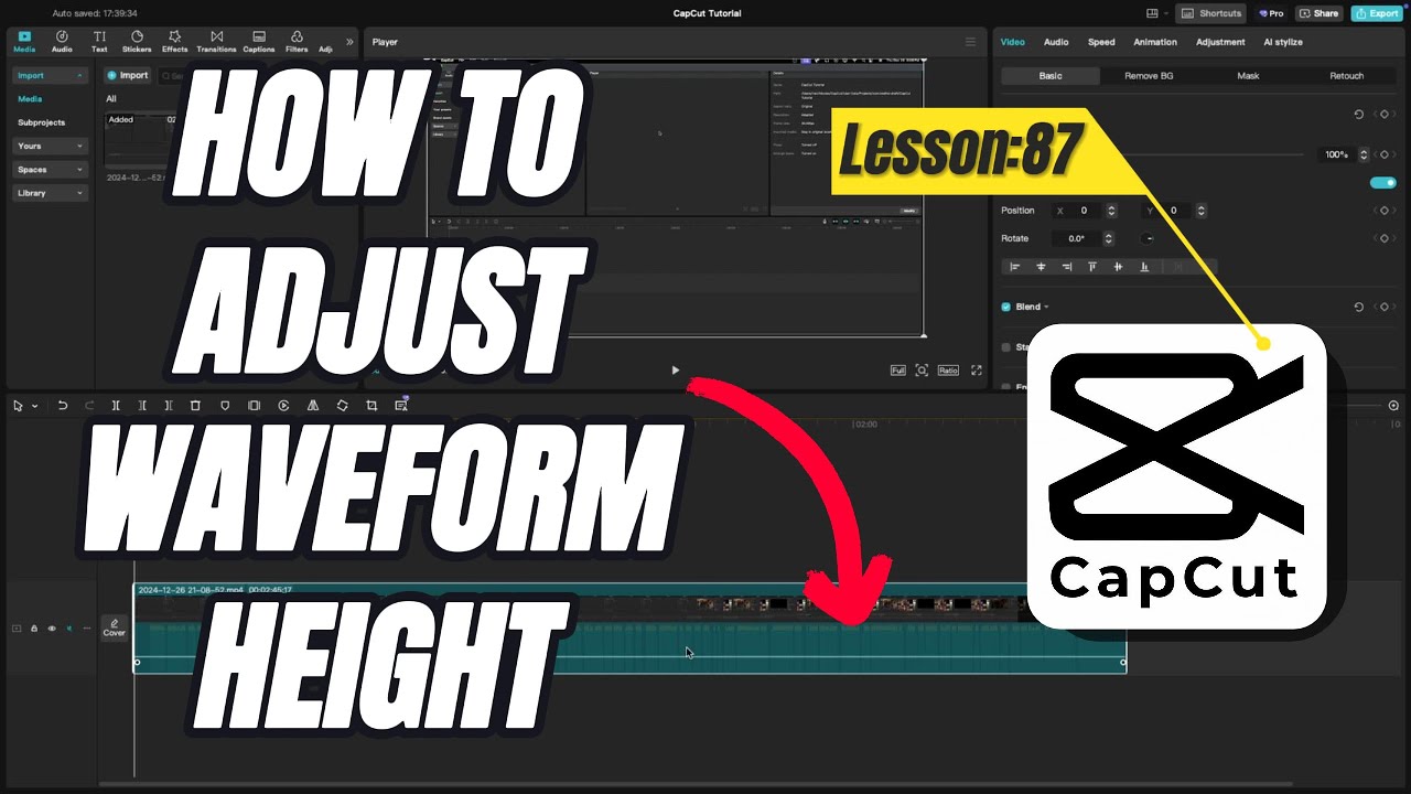 How to Adjust Audio Waveform Height in CapCut PC Desktop - Lesson 87 ...