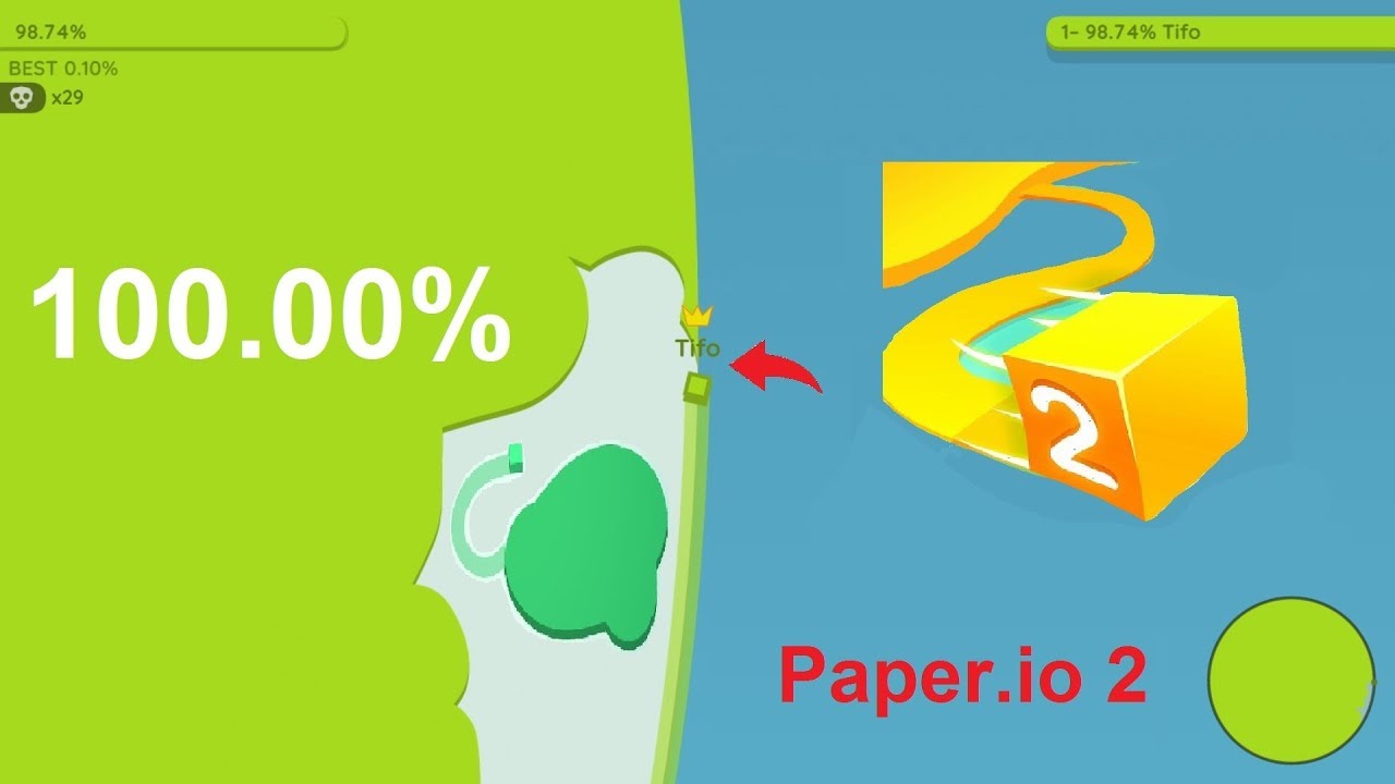 Paper.io 2 Map Control: 100.00% - YouTube