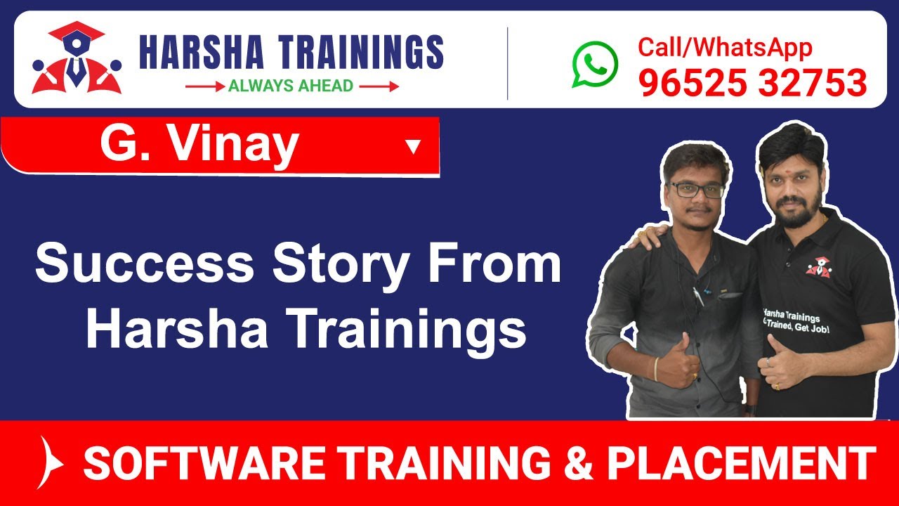Success Story From Harsha Trainings Youtube