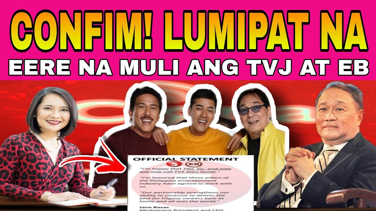 JUST IN: KINUNPIRMA NA NI TV5 EXECUTIVE JANE BASAS ANG PAG LIPAT NG TVJ ...
