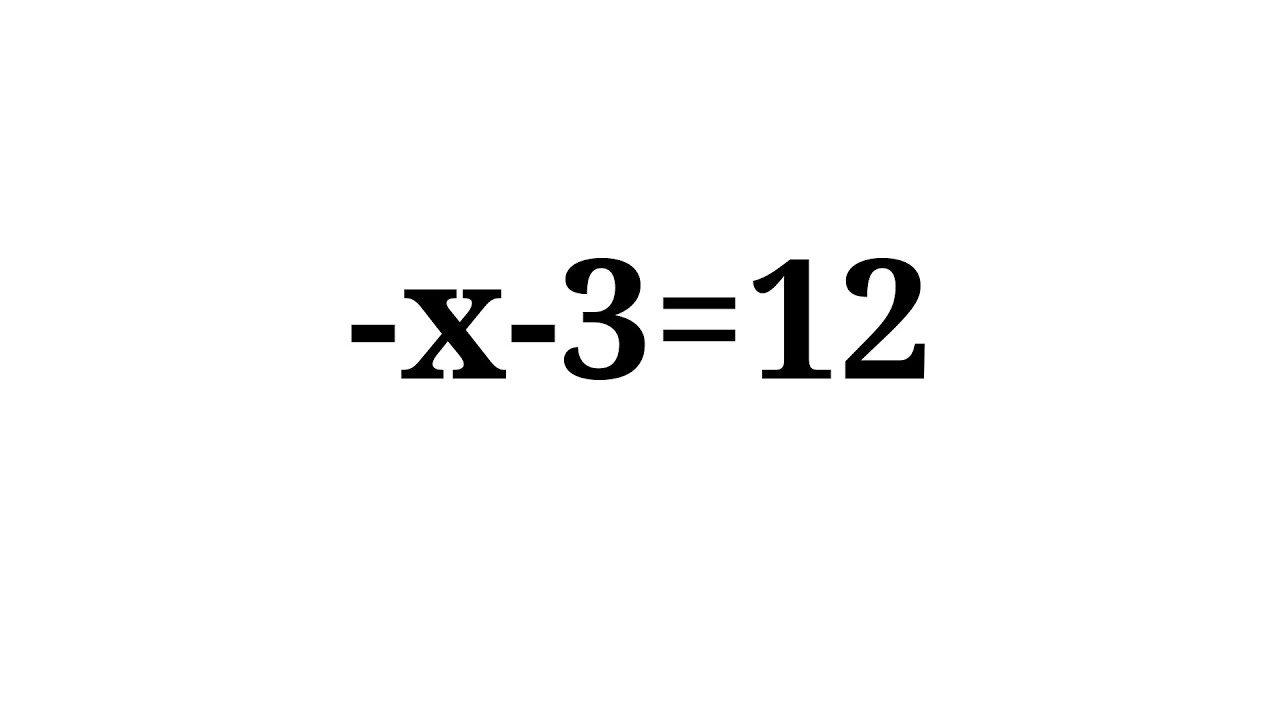 Solution To x 3 12 YouTube Solution To x 3 12 YouTube