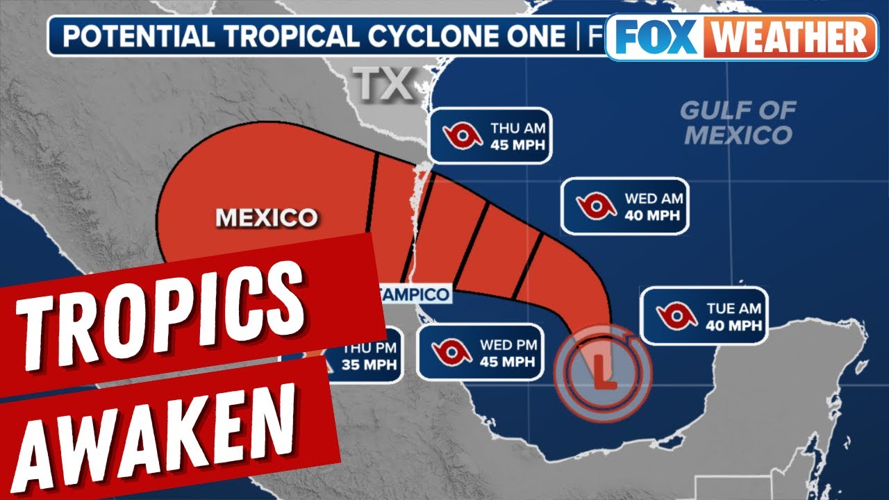 Potential Tropical Cyclone One Forms In The Atlantic - YouTube