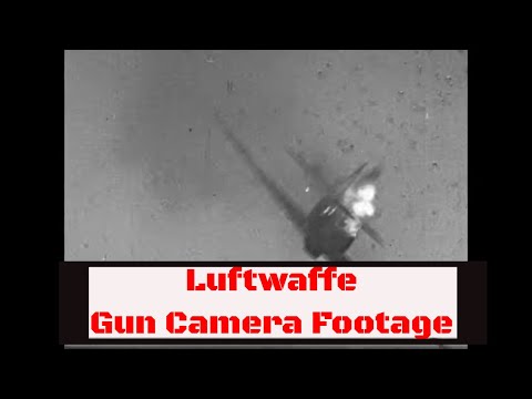GERMAN ME-109 & FW-190 FIGHTER PILOT GUN CAMERA FOOTAGE vs. AMERICAN B-17s & P-38 LIGHTNING 45334