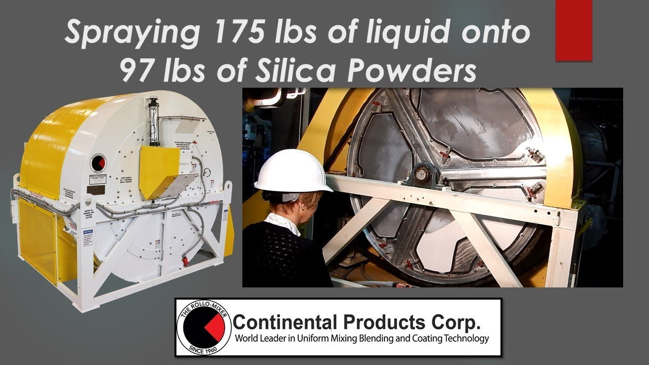 Rotary Batch Mixer for Coating Silica Powder Carriers Evenly - YouTube