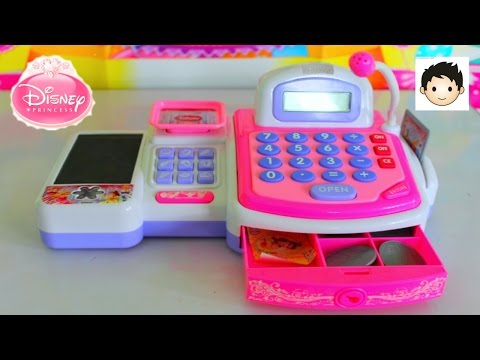 DISNEY PRINCESS MINI MART Electronic CASH REGISTER VIDEO I Jonas Toys Review