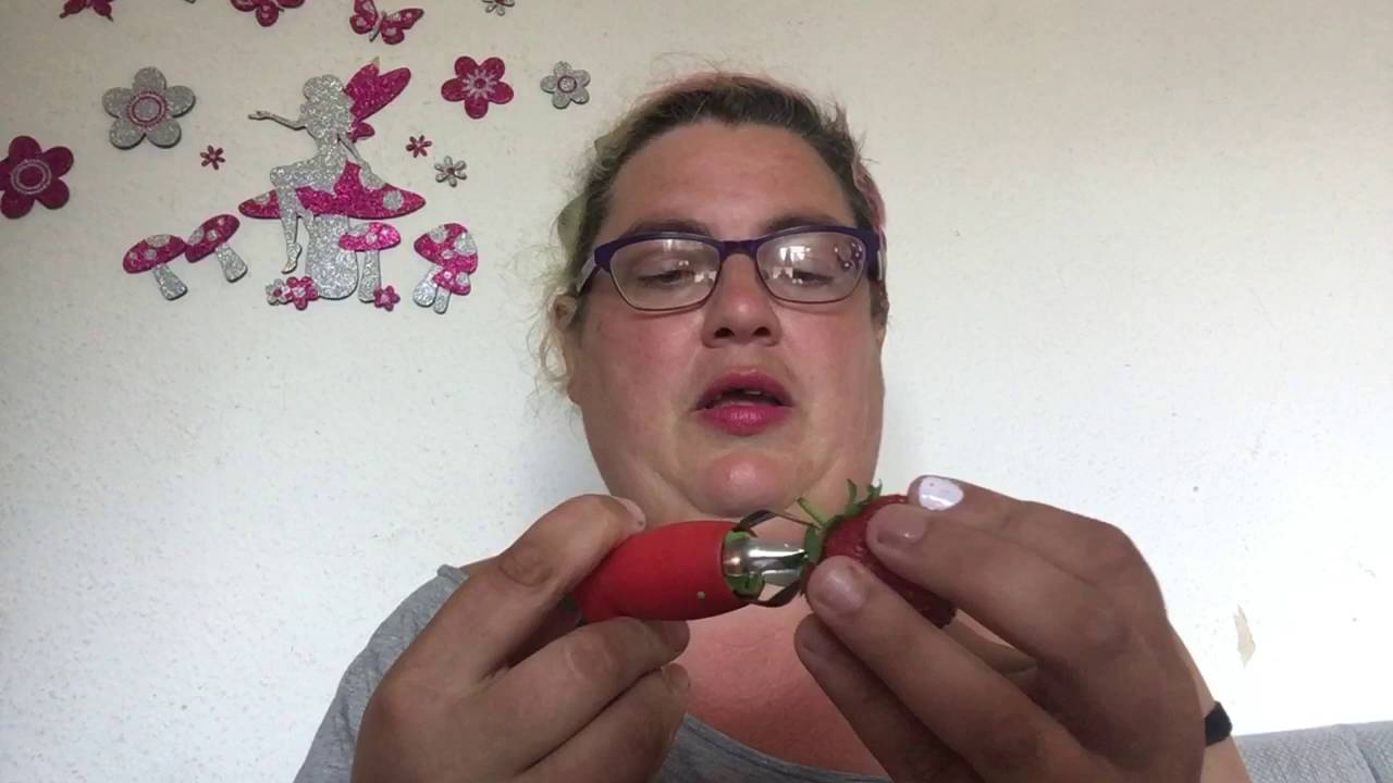 Using my strawberry corer - YouTube