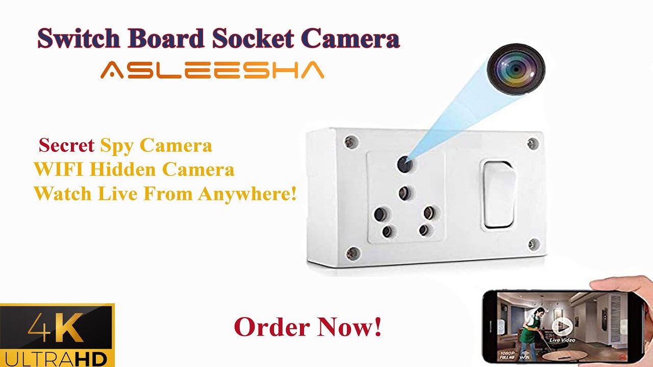 Switch Board Socket Camera | Audio Video Recorder | Inbuilt 32GB Memory ...