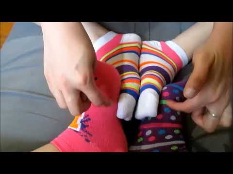 Two girls, footplay and tickling, young feet