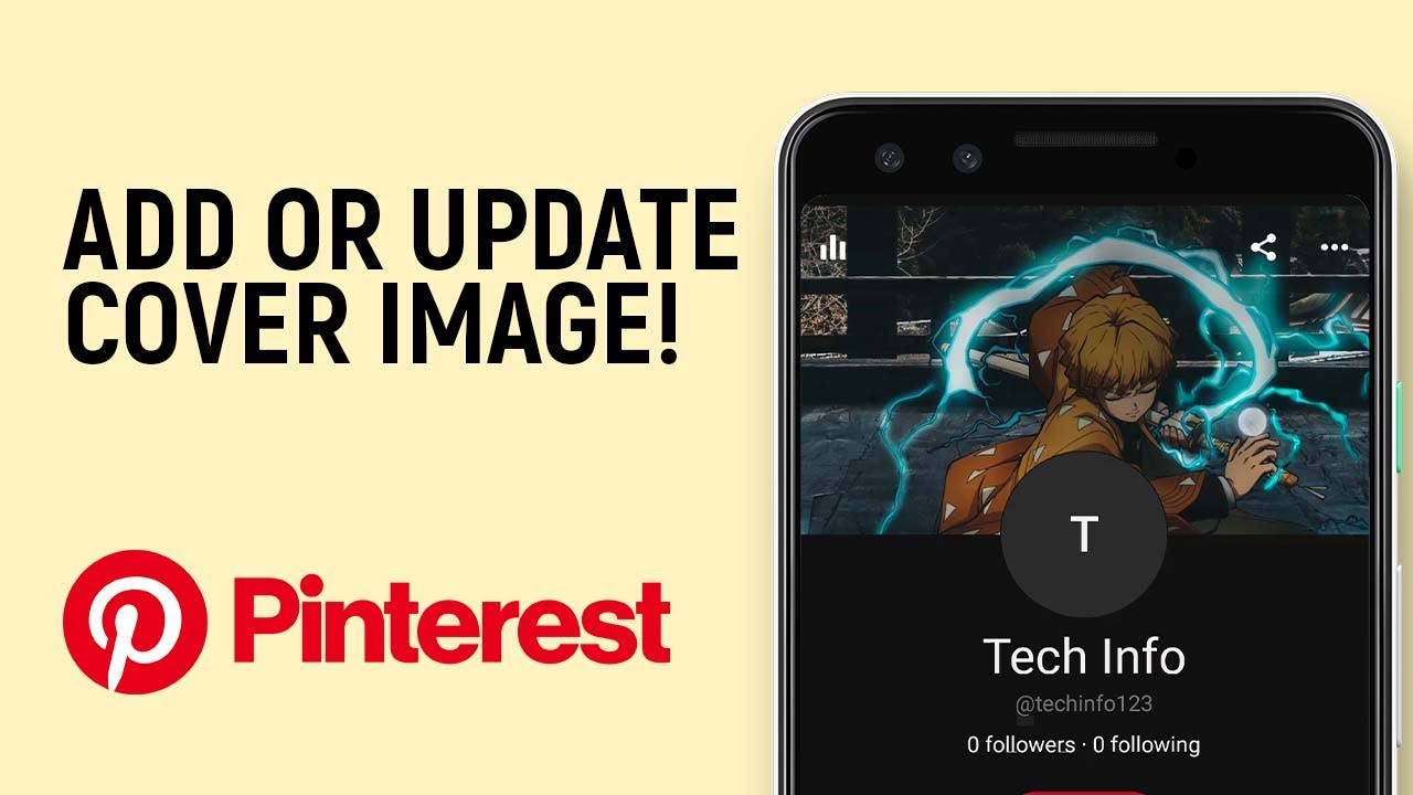 How to Add a Cover Image in Pinterest Mobile App - YouTube