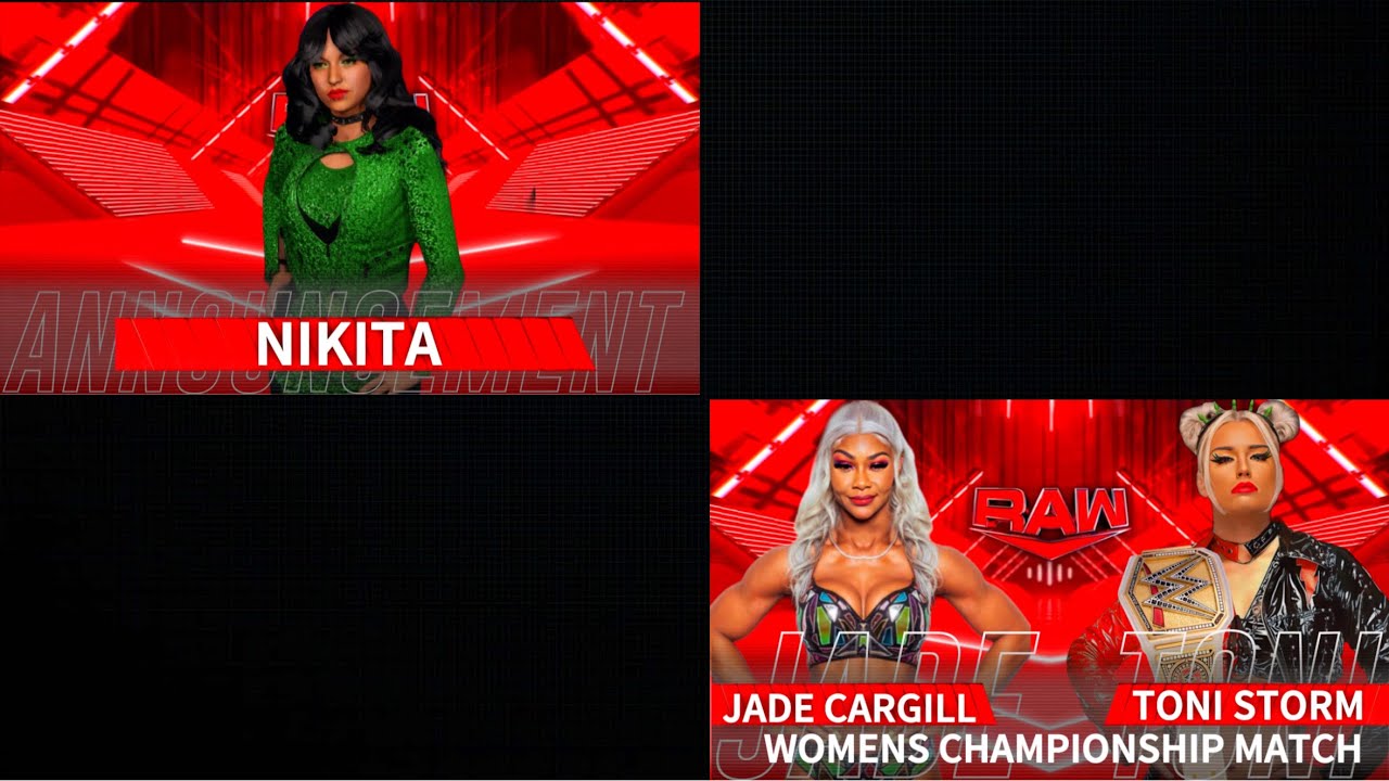 WWE 2K23 Raw : Nikita Announcment + Jade Cargill VS Toni Storm - Womens ...