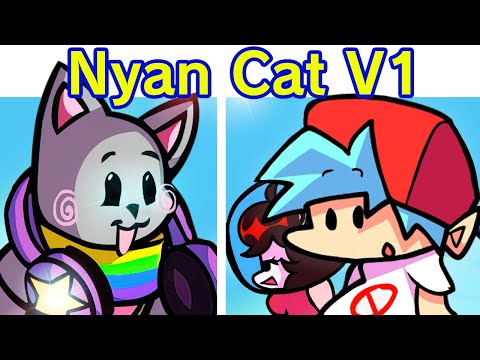 Friday Night Funkin' VS Nyan Cat V1 FULL WEEK + Cutscenes (FNF Mod/Remastered) (Nyan Cat Meme)