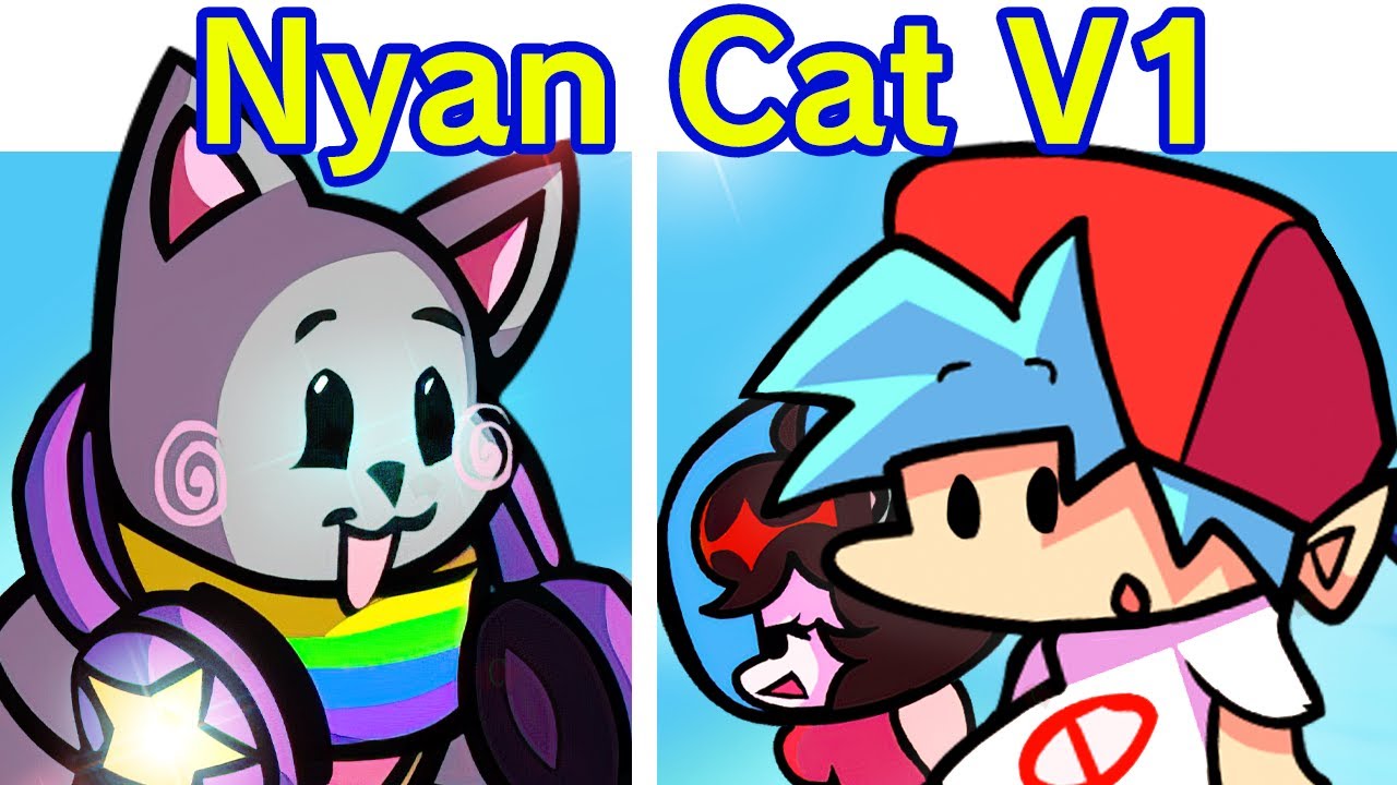 Friday Night Funkin' VS Nyan Cat V1 FULL WEEK + Cutscenes (FNF Mod ...