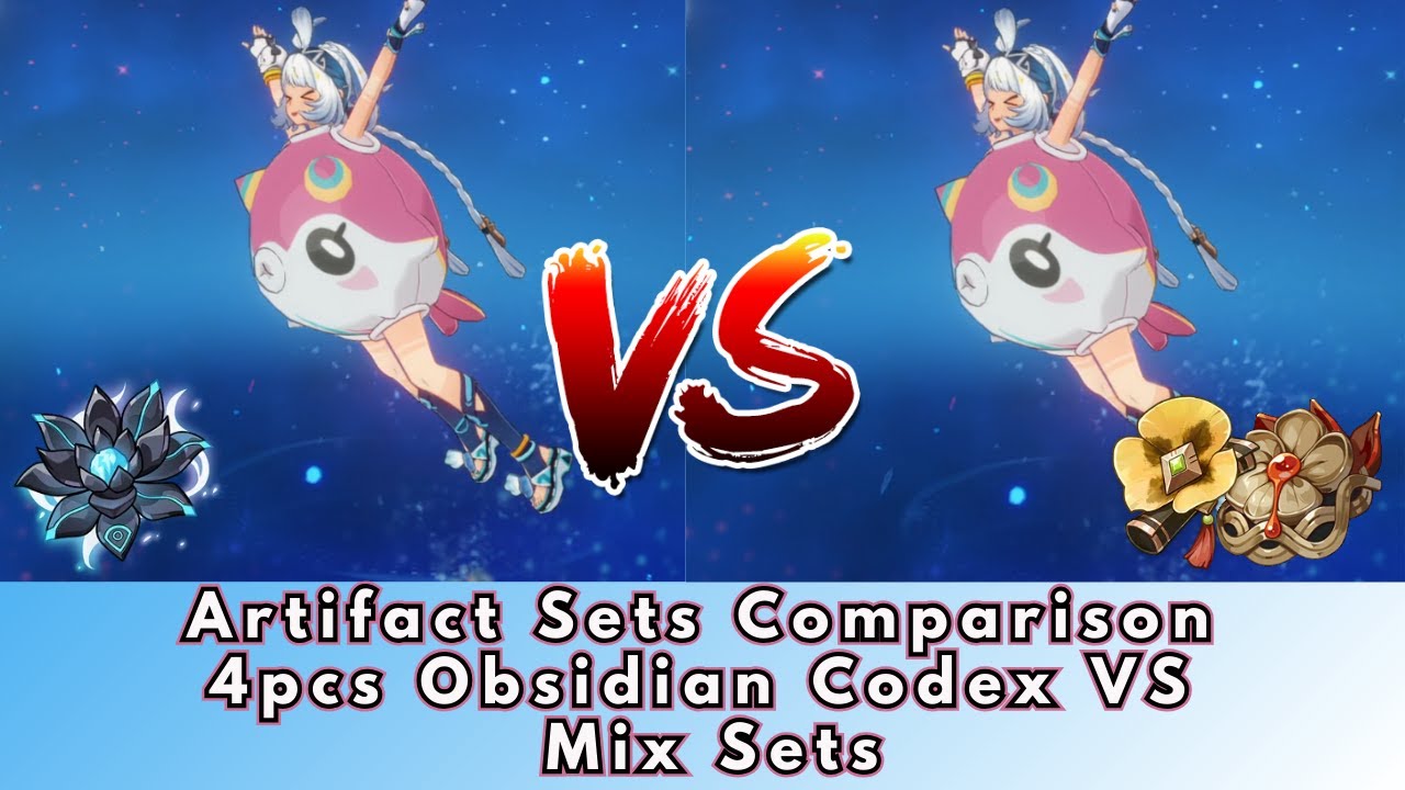 Mualani Artifact Sets Comparison 4pcs Obsidian Codex VS Mix Sets (2pcs ...
