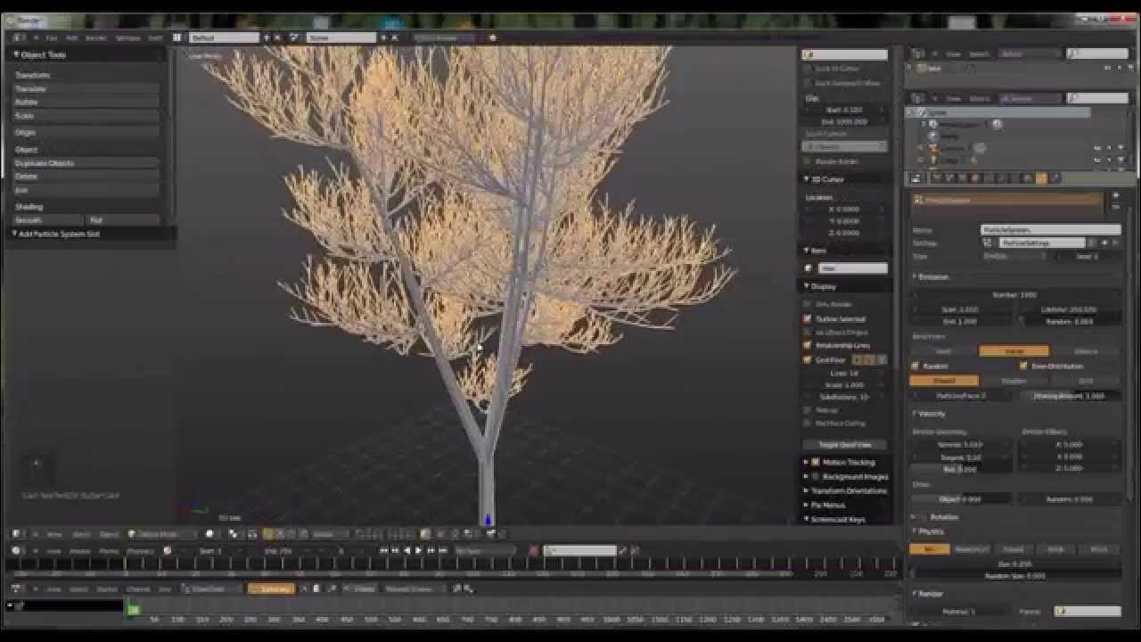 Blender 2.6x Tutorial, Sapling tree Generator and Particle Leafs (Owncollection) - YouTube
