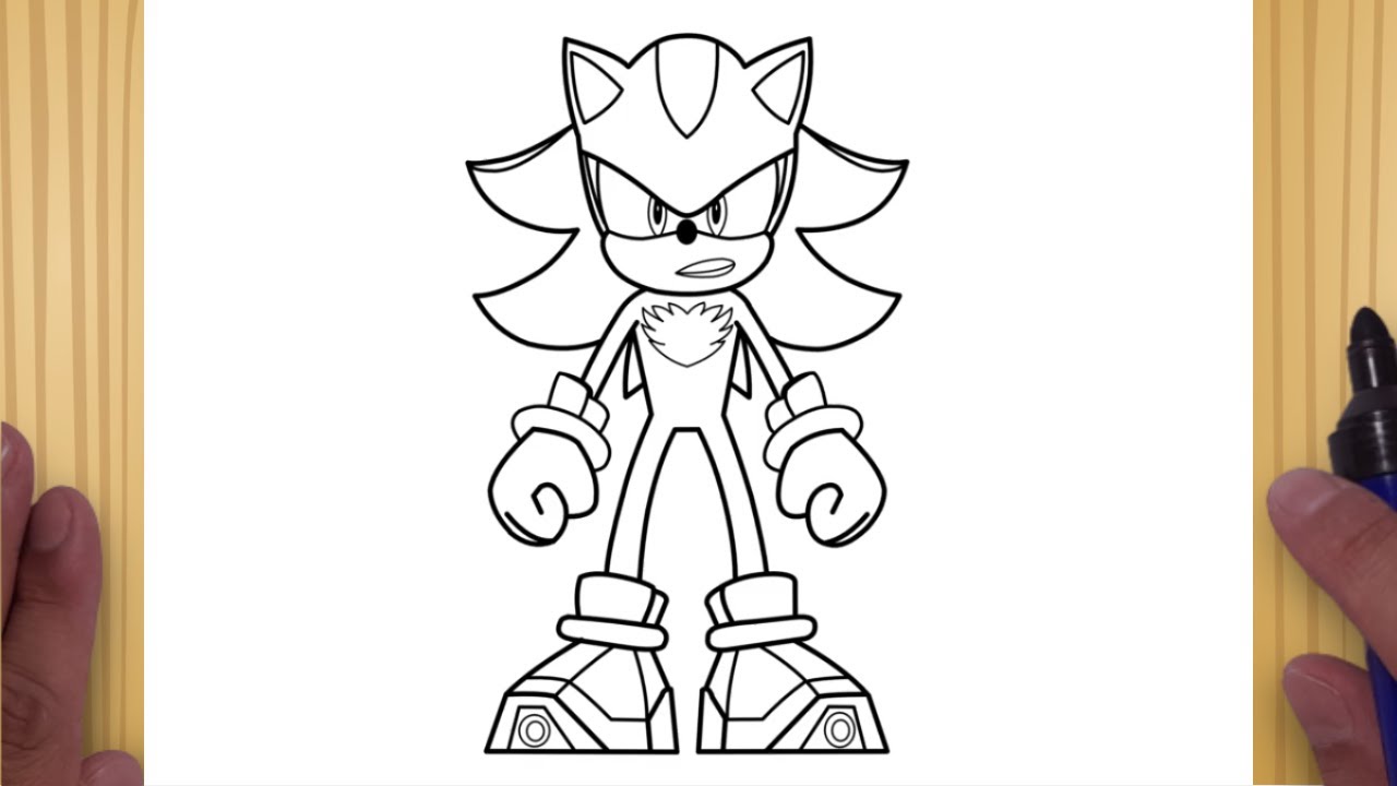 Cómo dibujar lo Shadow de Sonic paso a paso, rápido y fácil. #dibujo # ...
