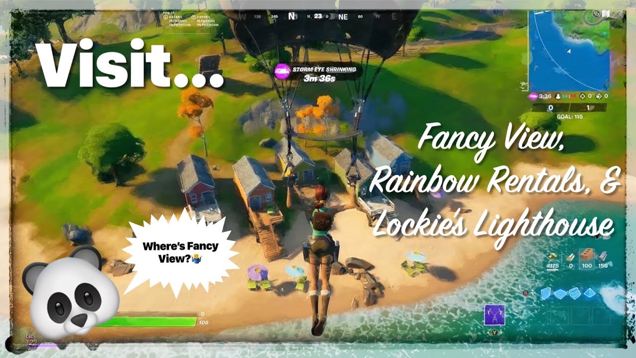 Visit Fancy View, Rainbow Rentals, and Lockie’s Lighthouse FORTNITE 🐼😎 ...