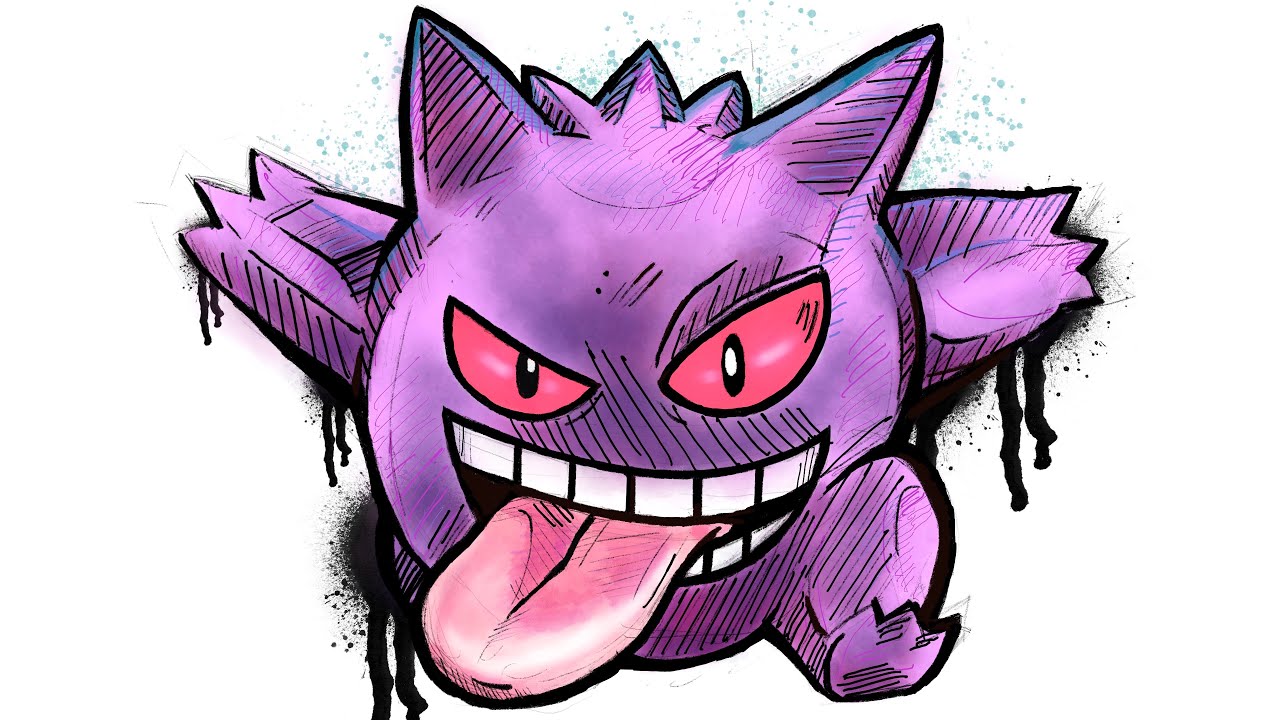 How to draw Pokemon: Gengar - YouTube