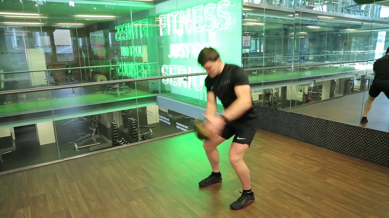 How To Do Hay Baler with Medicine Ball | Exercise Demo - YouTube