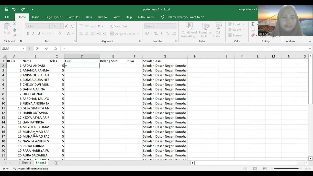 Menyiapkan database menggunakan ms.excel - YouTube