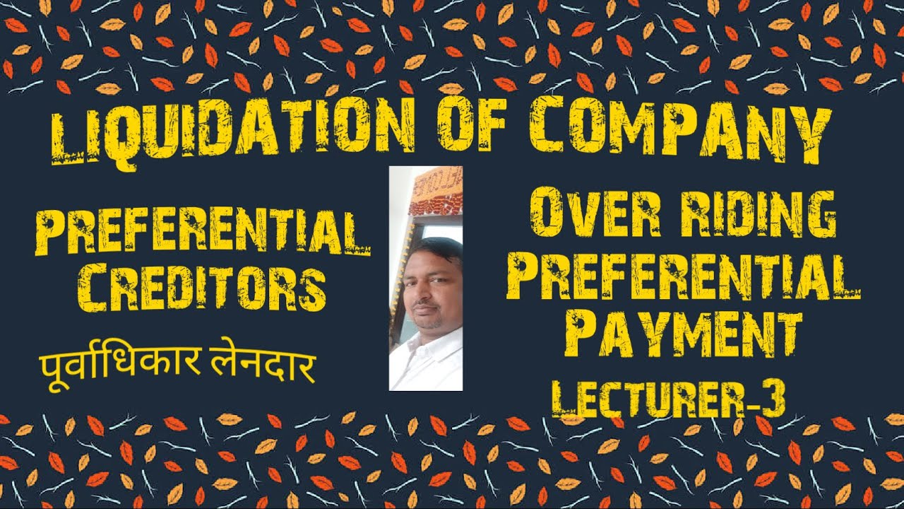 Over Riding Preferential Payment Companies Act 213 | Preferential ...