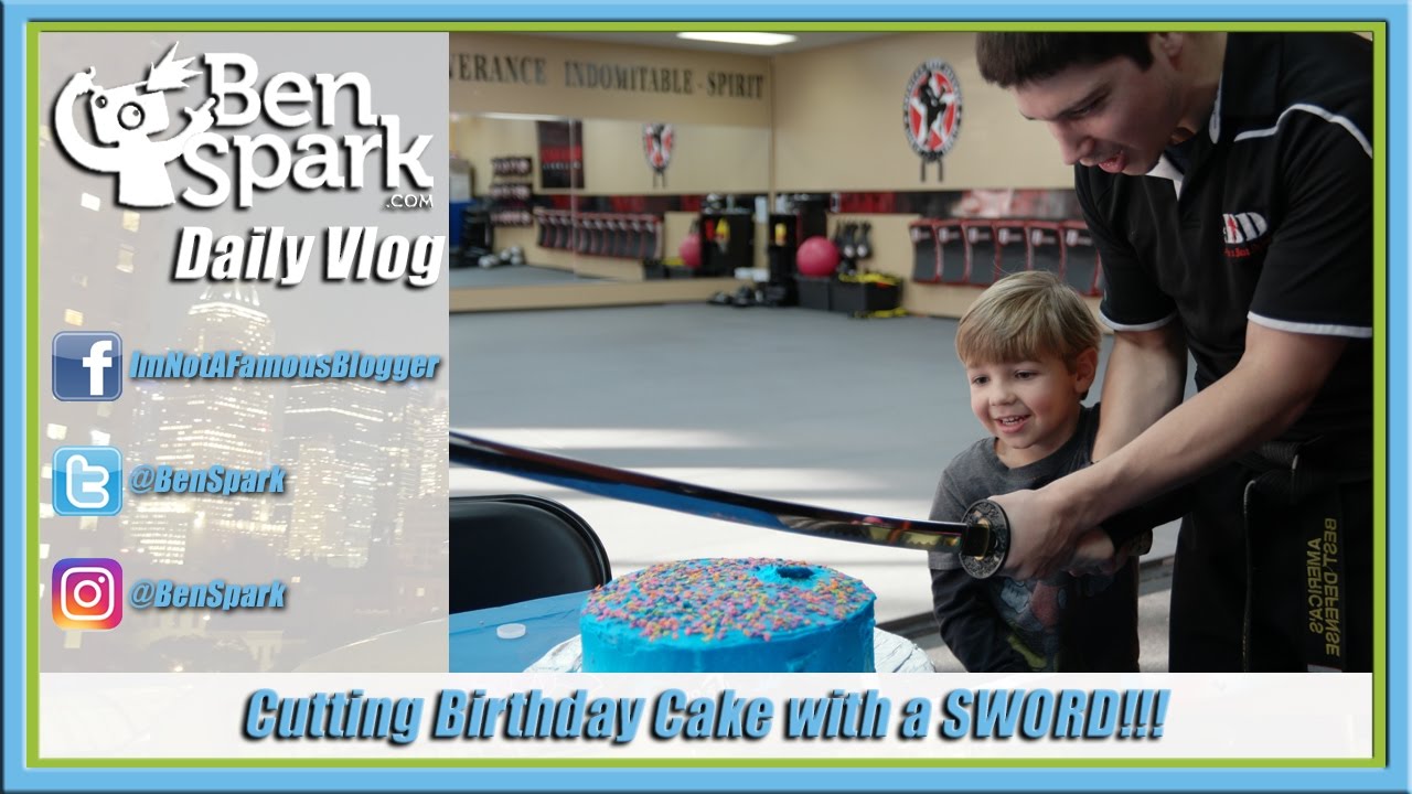 Cutting Birthday Cake with a SWORD!!! - YouTube